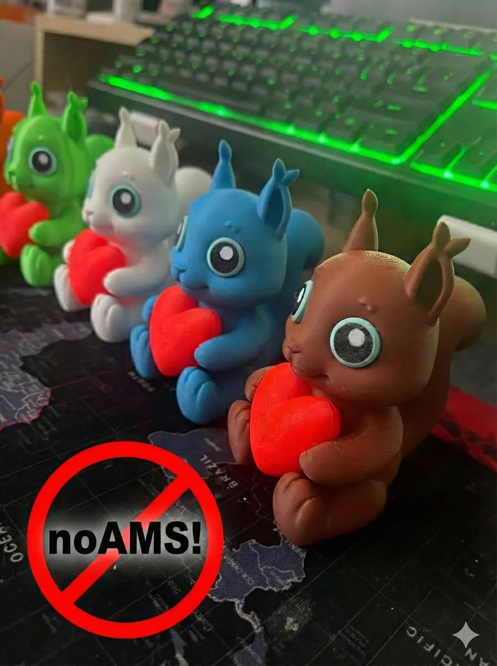 Cute Squirrel – NUTTY (cartoon style, noAMS) - Free 3D Print Model ...