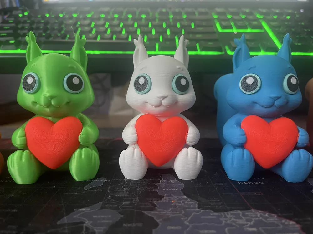 Cute Squirrel – NUTTY (cartoon style, noAMS) - Free 3D Print Model ...