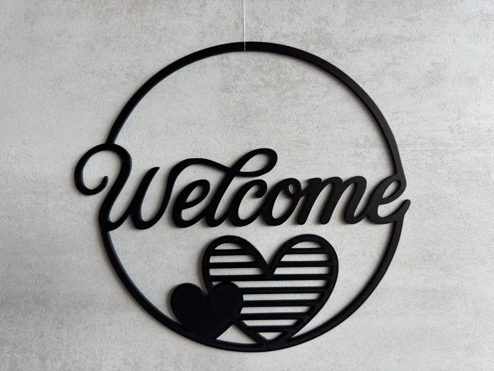 Welcome Door Sign and Wreath by CrazyKidz MakerWorld: Download Free 3D ...