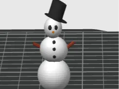 simple snowman (my first 3d model) AMS required by sutton67 MakerWorld ...