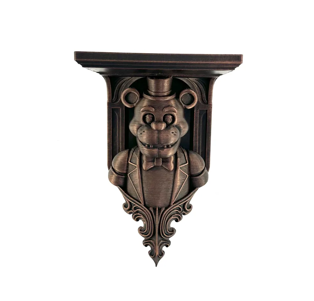 Freddy Fazbear FNAF wall mounted shelf - Free 3D Print Model - MakerWorld
