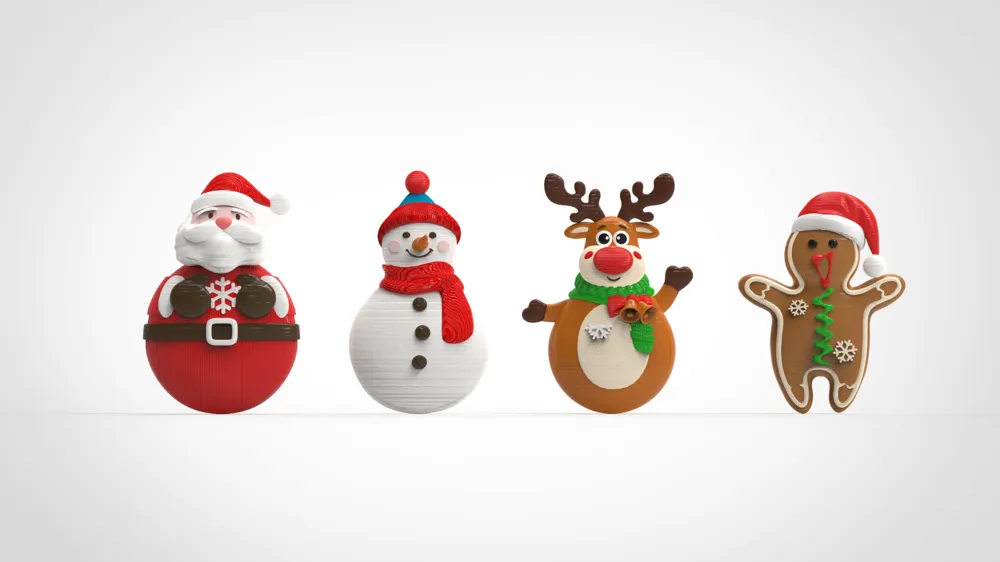 Christmas-themed decorations | Refrigerator magnet collection (Santa ...