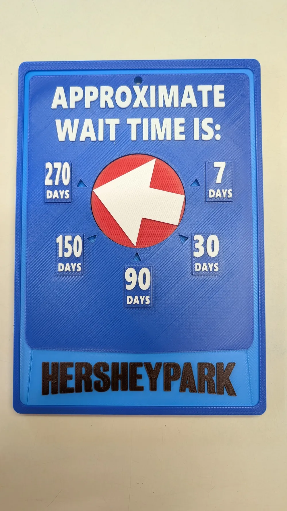 Roller coaster Wait time sign - Free 3D Print Model - MakerWorld