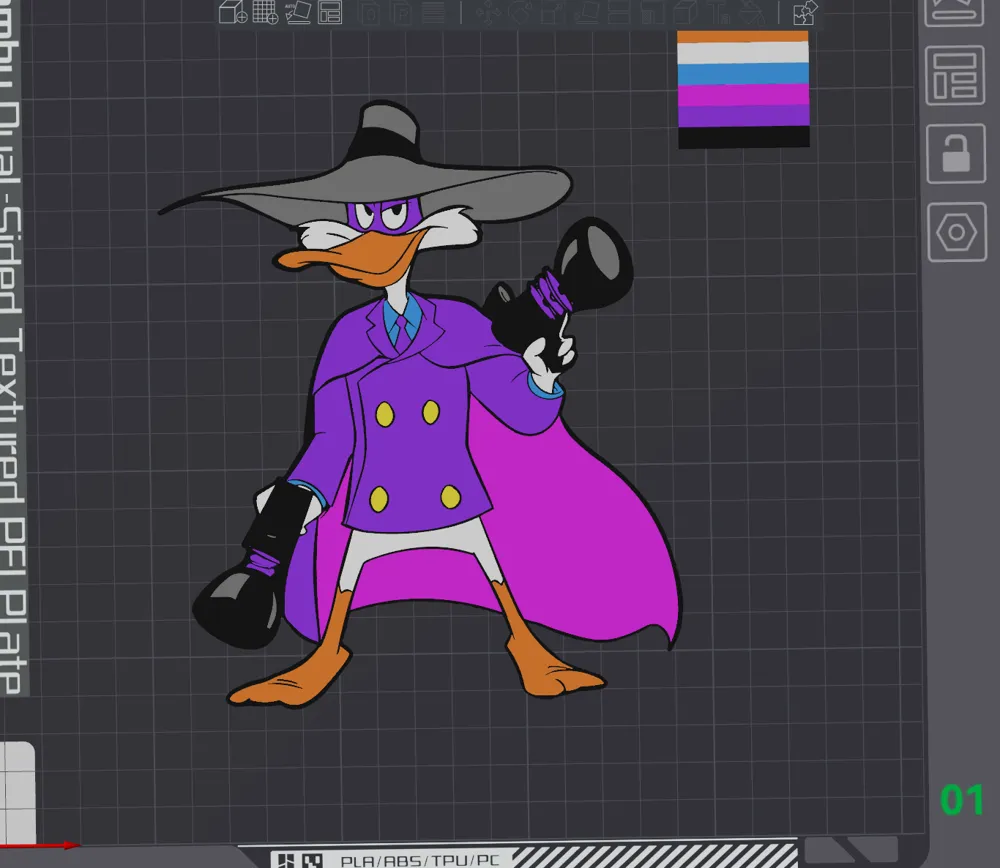 Darkwing Duck 2D Wall Art by Anthony_323 - MakerWorld