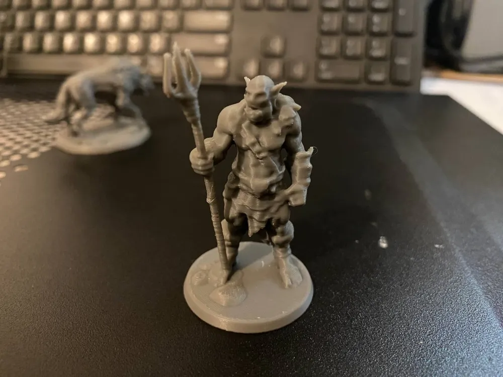 Orc Hunter with Pet Wolf by Gundabadad MakerWorld: Download Free 3D Models