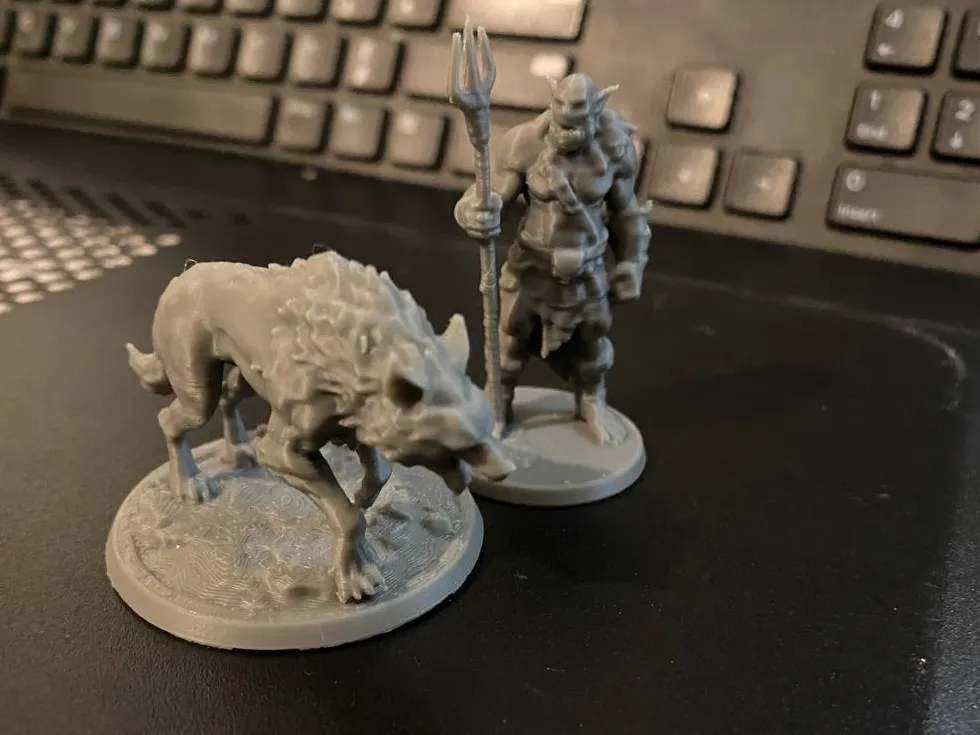 Orc Hunter with Pet Wolf by Gundabadad MakerWorld: Download Free 3D Models