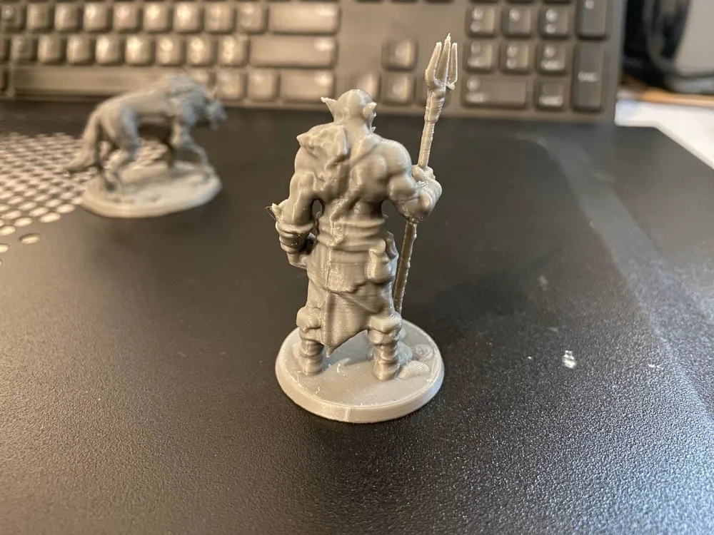 Orc Hunter with Pet Wolf by Gundabadad MakerWorld: Download Free 3D Models