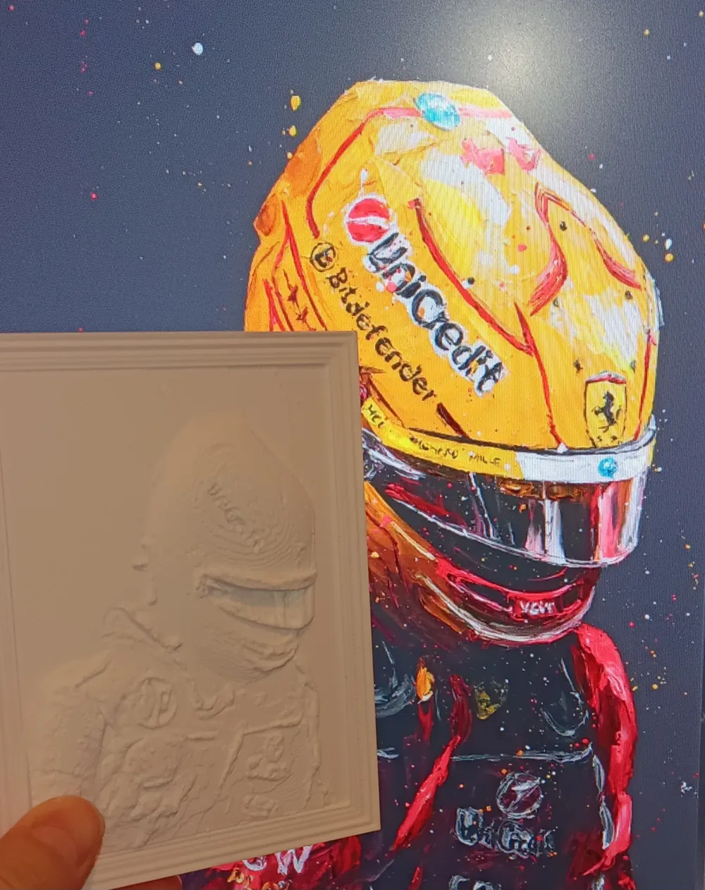 Lewis Hamilton Ferrari Portrait by C.H.A.O.S_MAKER-44 - MakerWorld