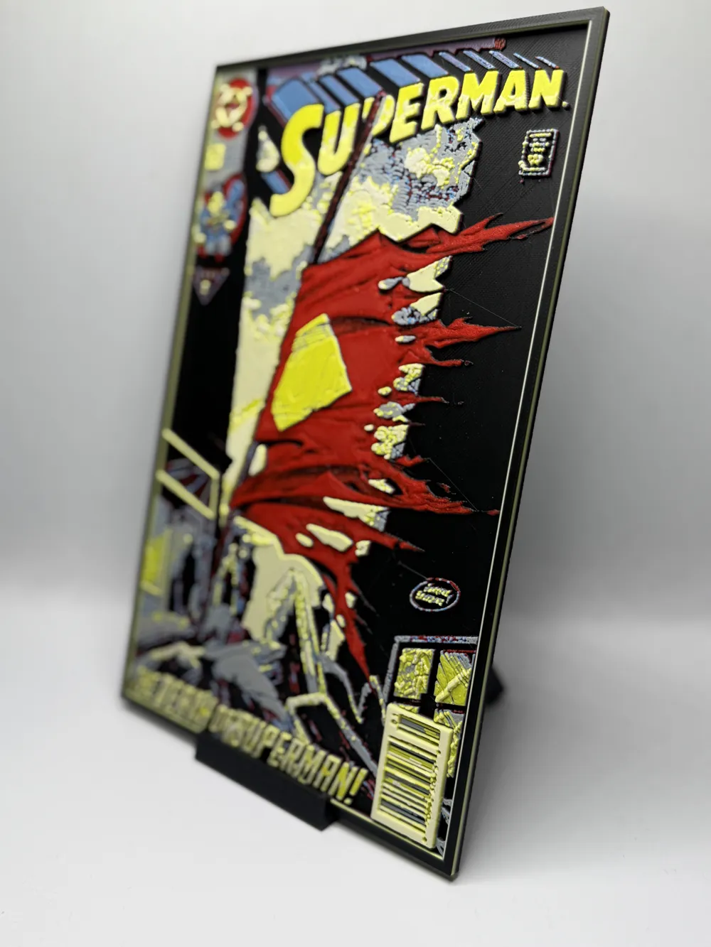 Death of Superman Comic Cover - Free 3D Print Model - MakerWorld