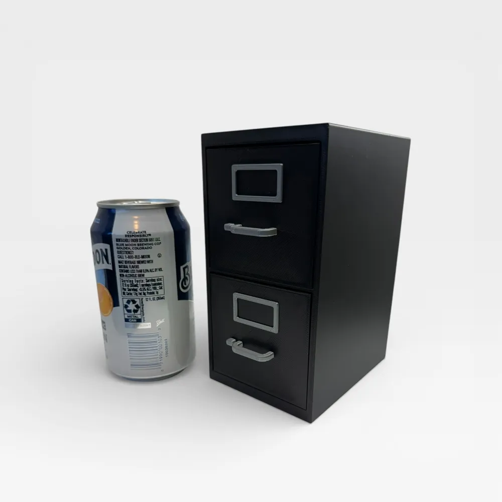 Mini Two-Drawer File Cabinet (Desk Organizer) - Free 3D Print Model ...