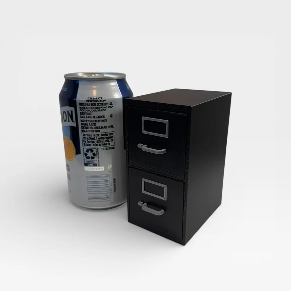 Mini Two-Drawer File Cabinet (Desk Organizer) - Free 3D Print Model ...