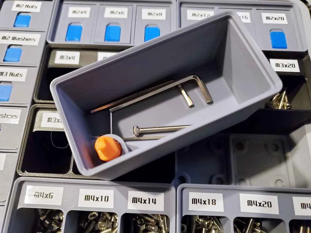 Gridfinity Bin 1x2 with Small Parts Magent Tool by mystoopidstuff - MakerWorld