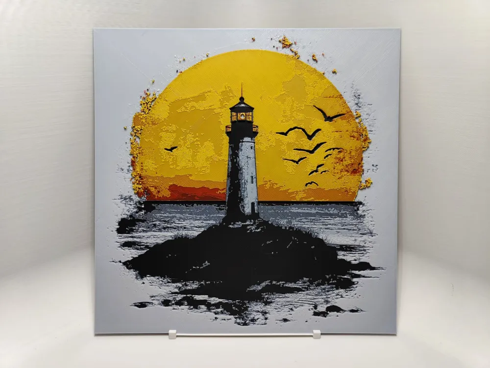 Lighthouse at Sunset - Hueforge by BeaN - MakerWorld