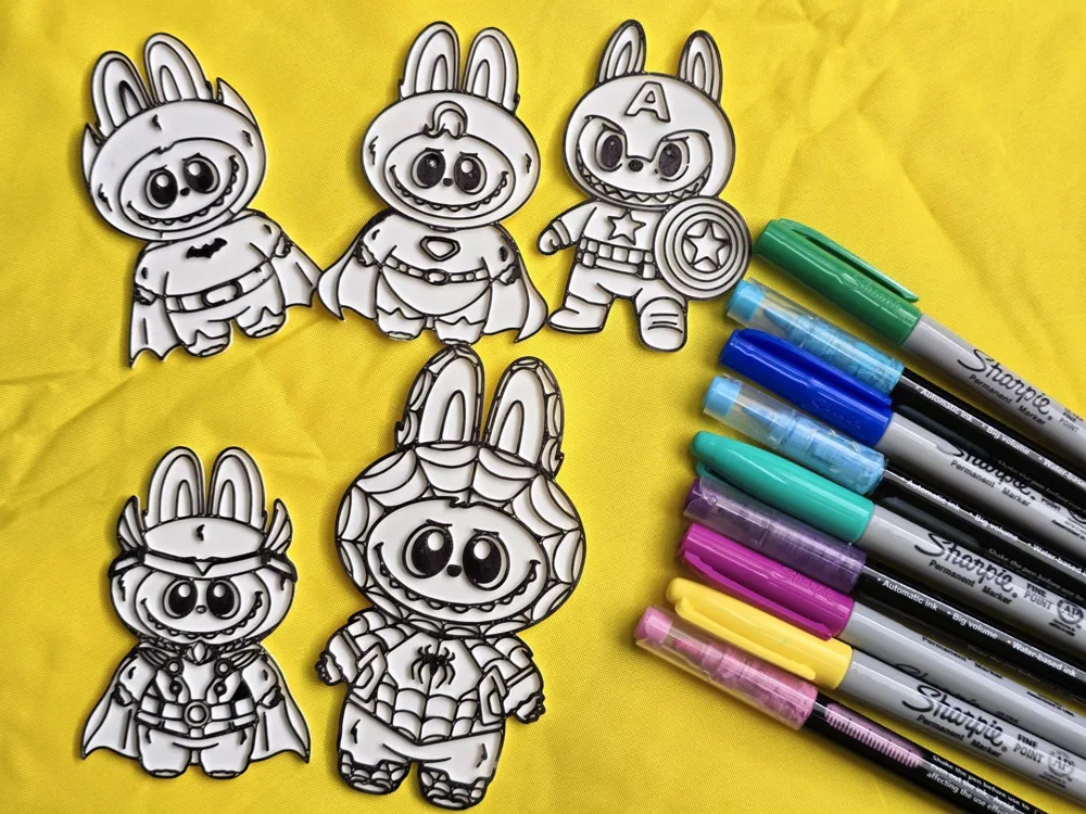 Superhero Labuba La Bu Bu Coloring by Merilno3D MakerWorld: Download ...