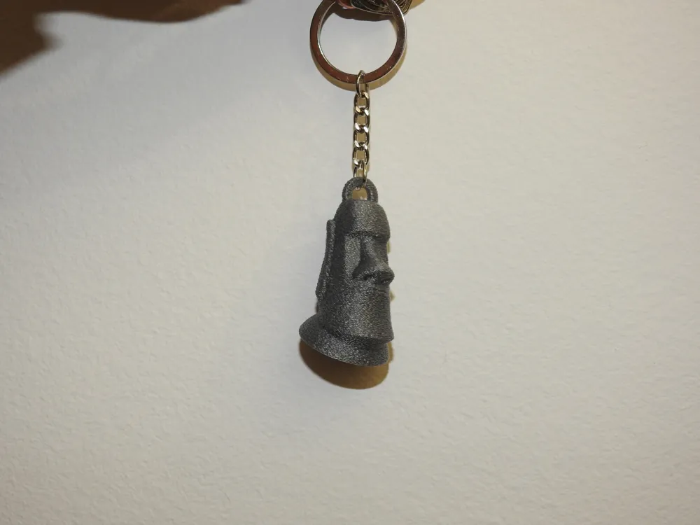 Textured Moai Keychain – Stone Effect by MauroJanusic - MakerWorld