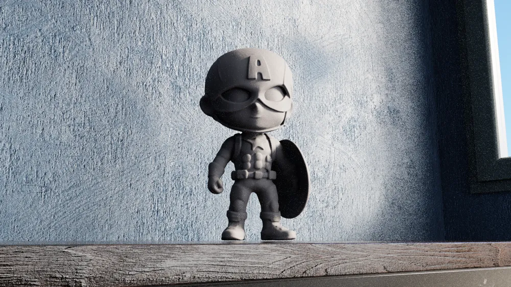 Chibi Captain America - Free 3D Print Model - MakerWorld