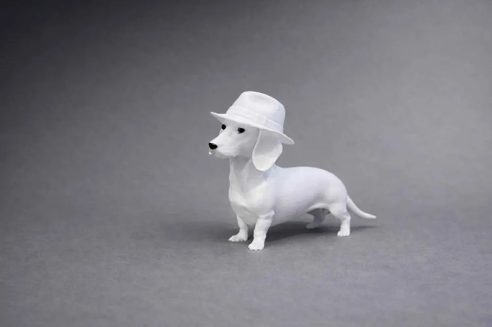 Dachshund, Sausage Dog with Hat - Animal - Free 3D Print Model - MakerWorld
