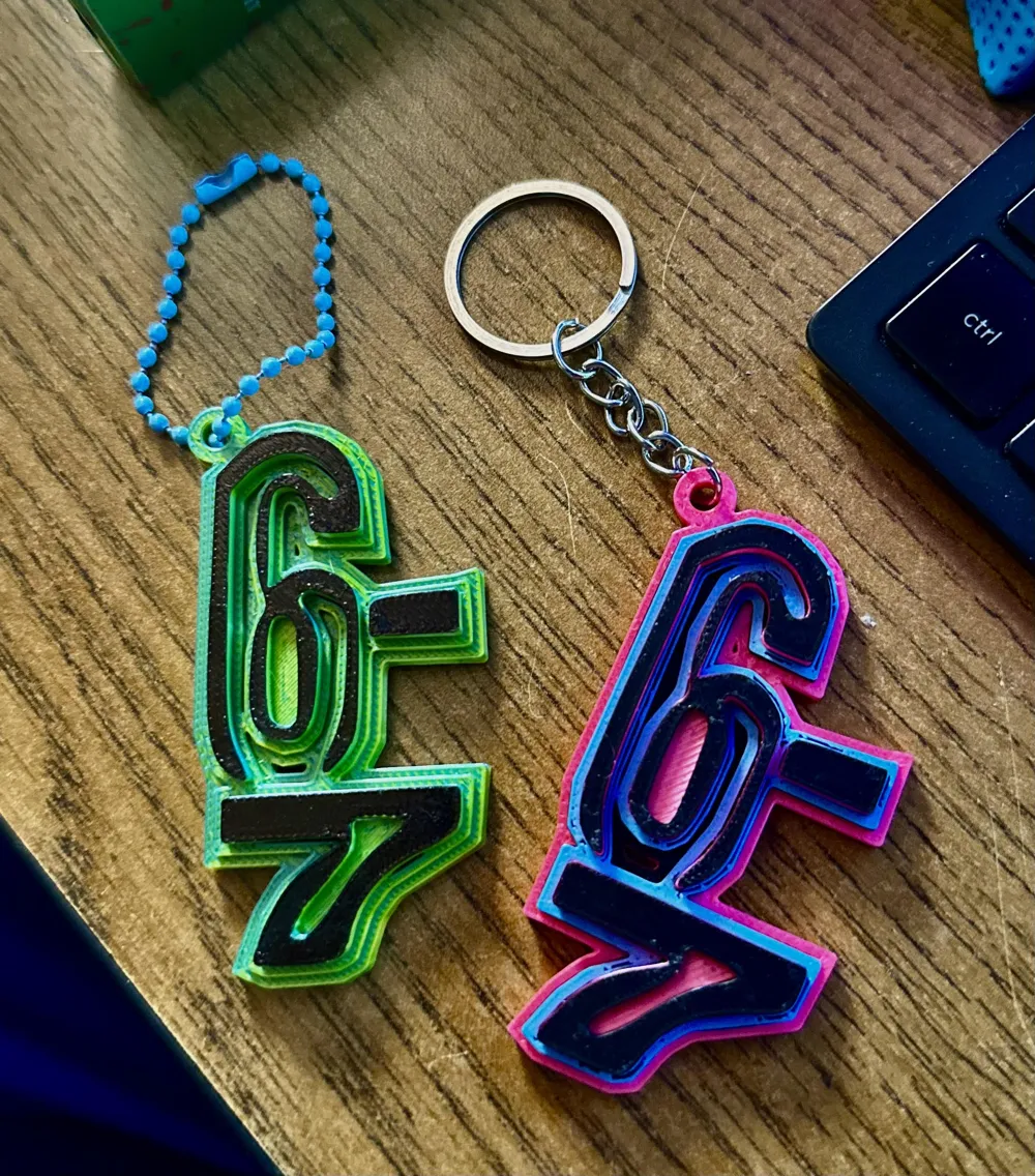 67 vIRAL kEYCHAIN pENDANT by AdamRubie MakerWorld: Download Free 3D Models