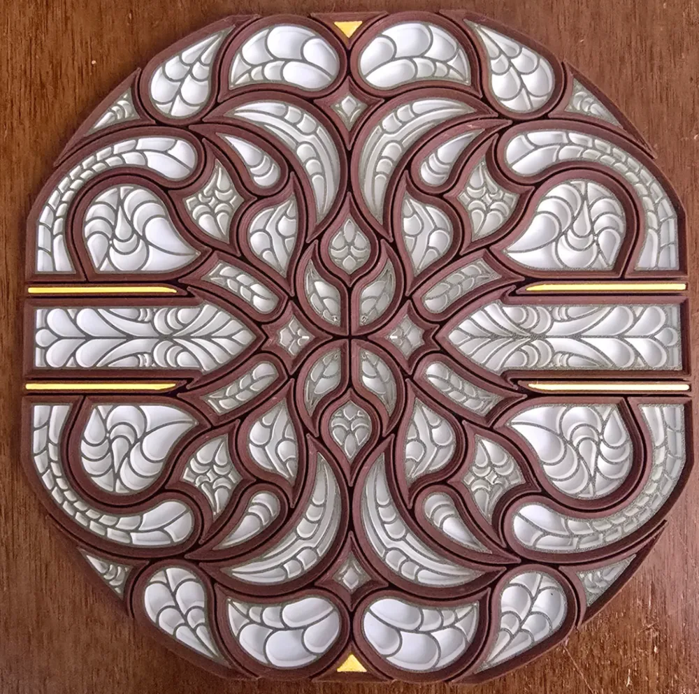 Geometric Tracery Tile- Original Design #4 by bobert - MakerWorld