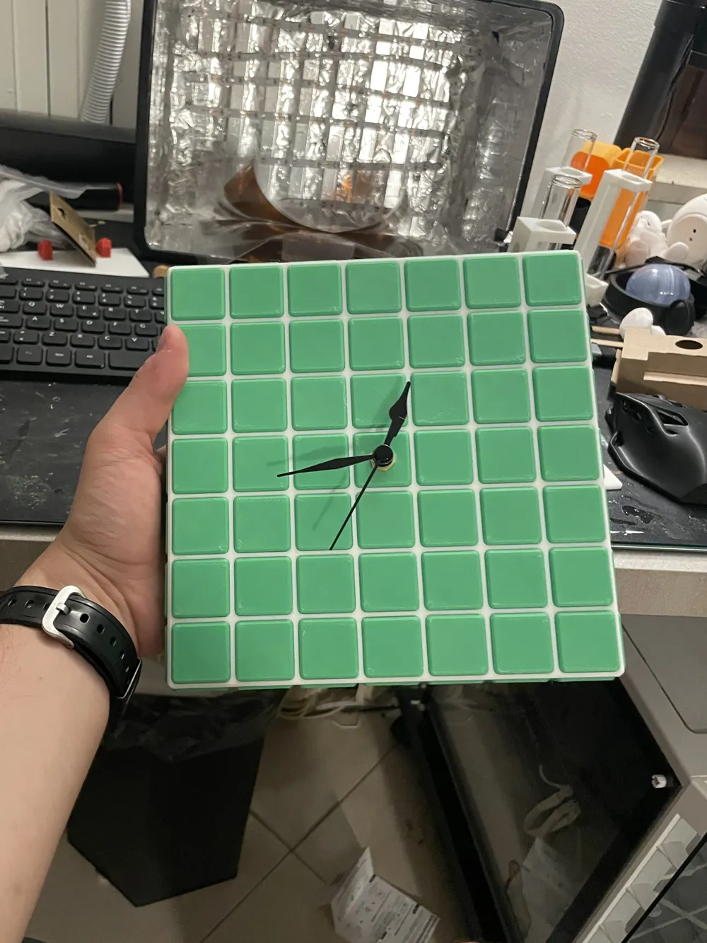 Tile clock by Balzo98 MakerWorld: Download Free 3D Models