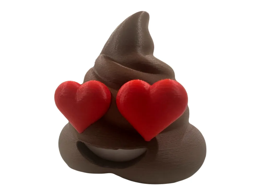 Poop Emoji with Heart Eyes by Mythic Artifacts 3D Bazaar - MakerWorld