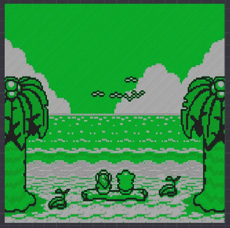 TLoZ Link's Awakening Beach Scene Hueforge by andrew93752 - MakerWorld