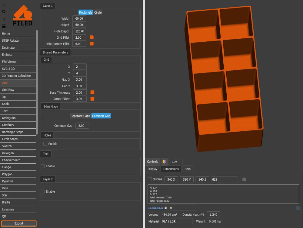 Cable Box Grid 1x1-5x5 Variations Parametric - Free 3D Print Model ...