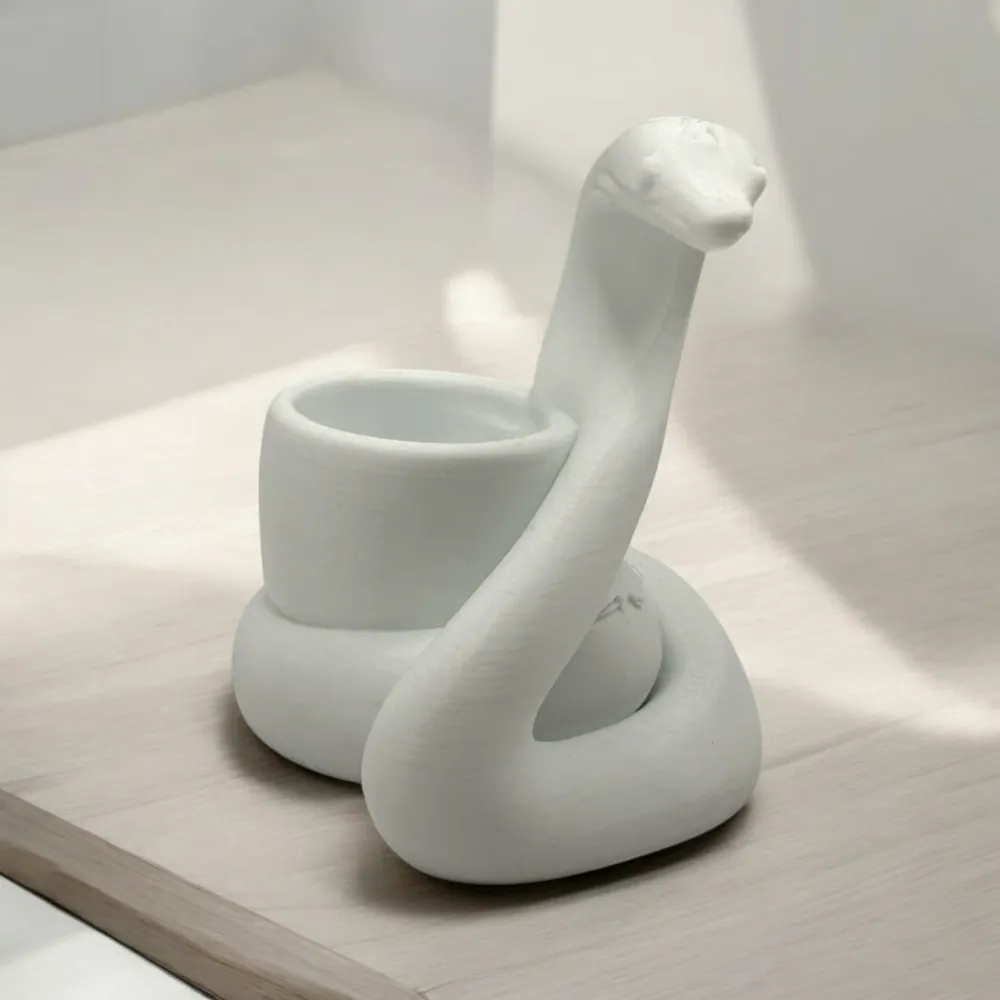 Snake-Shaped Flower Pot – Great Gift Idea - Free 3D Print Model ...