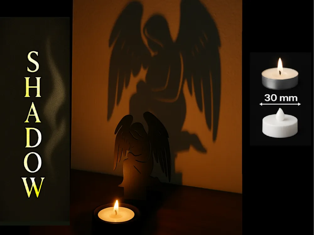 Shadow Art - Angel - Free 3D Print Model - MakerWorld