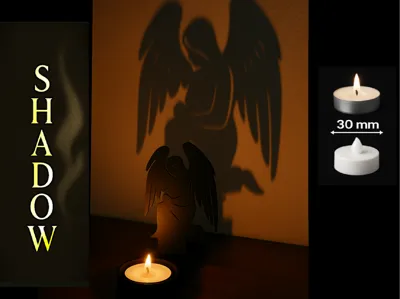 Shadow Art - Angel - Free 3D Print Model - MakerWorld