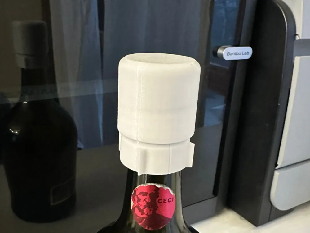 Dual Piece Pressure Resistant Wine Bottle Cap by Giacomorov - MakerWorld