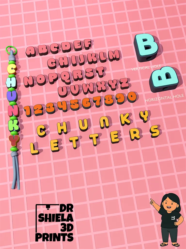 CHUNKY LETTERS AND NUMBERS - ATOP FONT - Free 3D Print Model - MakerWorld