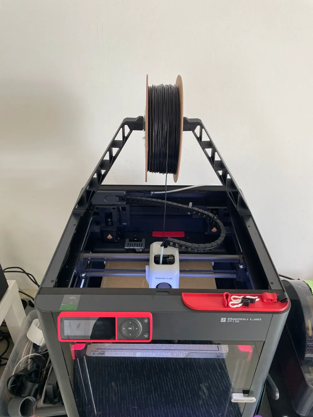 P1 Top Spool Holder for Flexible Materials v3.1 - Free 3D Print Model ...