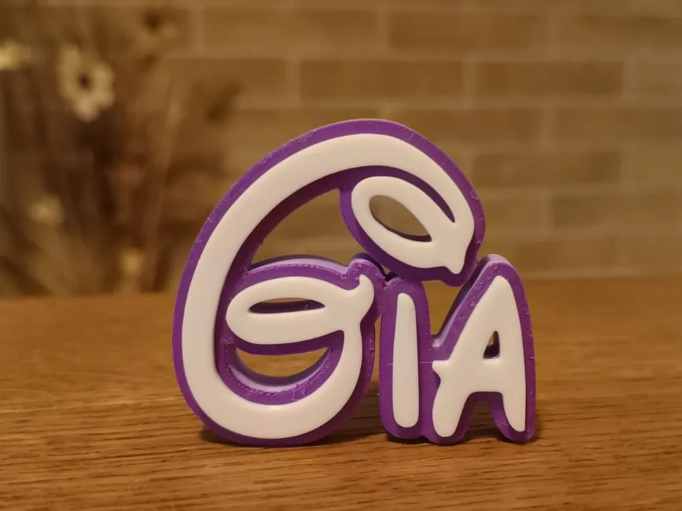 Disney Name Sign Gia Kid Room Wall Decor Tag by Fabbiotto MakerWorld ...