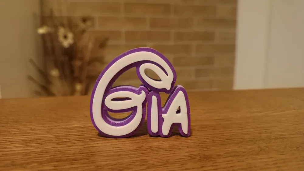 Disney Name Sign Gia Kid Room Wall Decor Tag by Fabbiotto MakerWorld ...