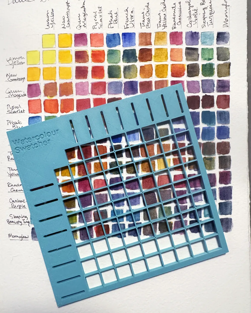 Misty's watercolour swatcher stencil - Free 3D Print Model - MakerWorld