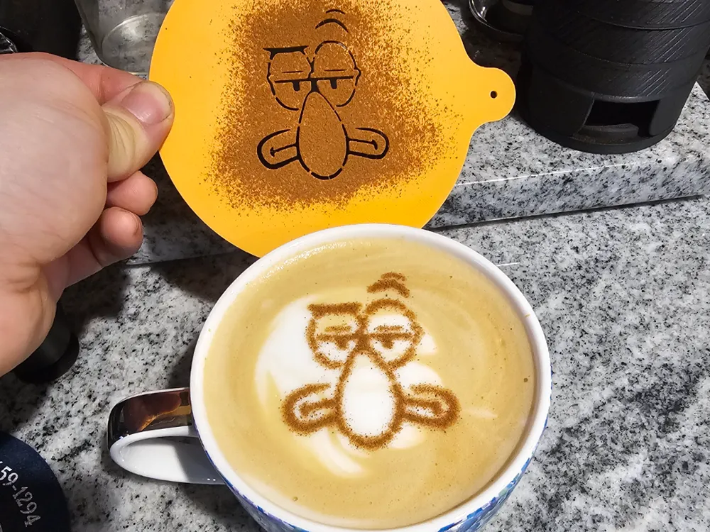 Perfect Squidward Face Latte Art Stencil by Perfect PrintsMakerWorld ...