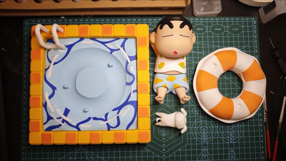 Crayon Shin-chan - Pool Shin-chan - Free 3D Print Model - MakerWorld