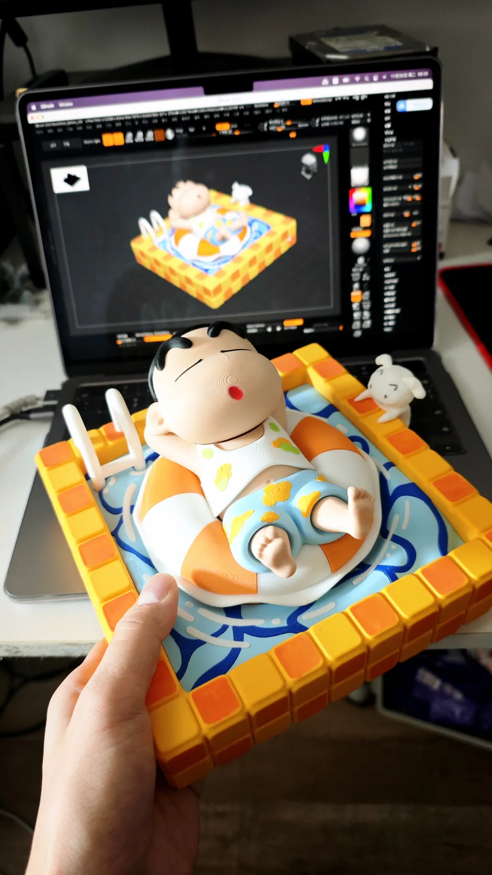 Crayon Shin-chan - Pool Shin-chan - Free 3D Print Model - MakerWorld