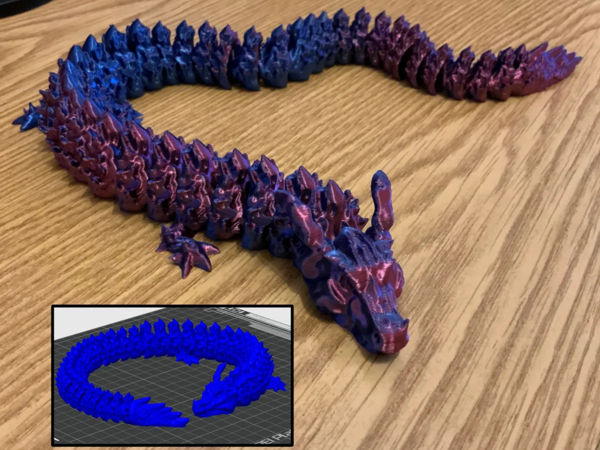 Flexi dragon (Dragon) - Free 3D Print Model - MakerWorld
