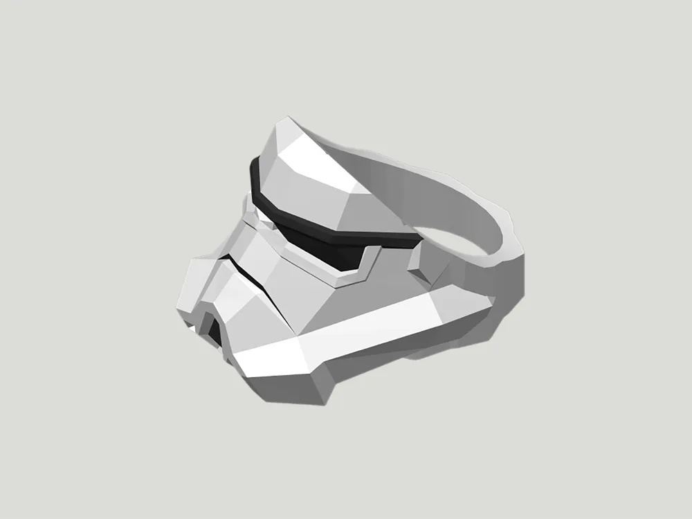 Star Wars Stormtrooper Helmet Ring by neilault MakerWorld: Download Free 3D Models