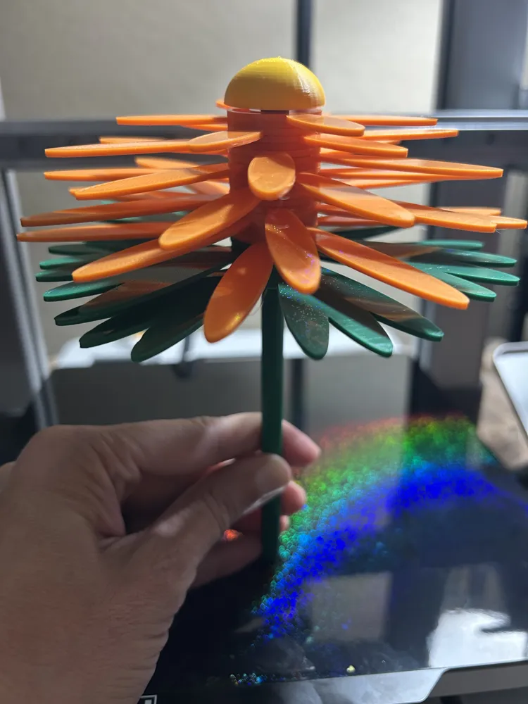 Daisy Flip Flap Spinner - Free 3D Print Model - MakerWorld