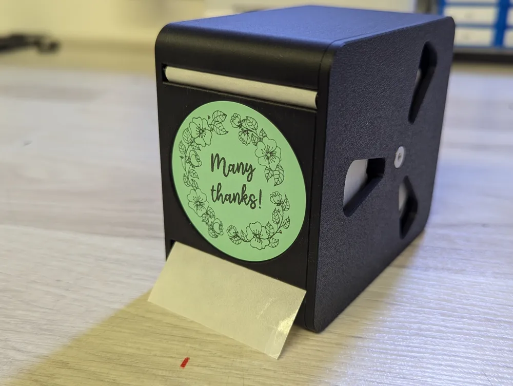 (Parametric) Thermal Labels Dispenser - Free 3D Print Model - MakerWorld
