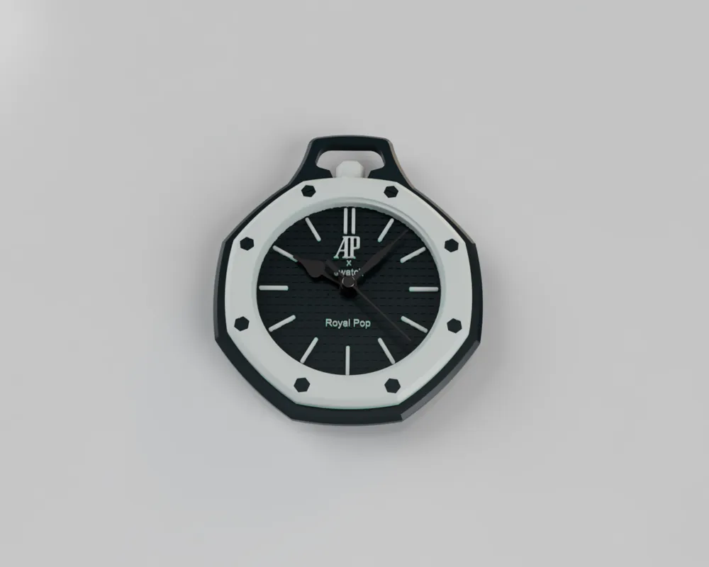AP x Swatch Clock Royal Pop AMS - Free 3D Print Model - MakerWorld