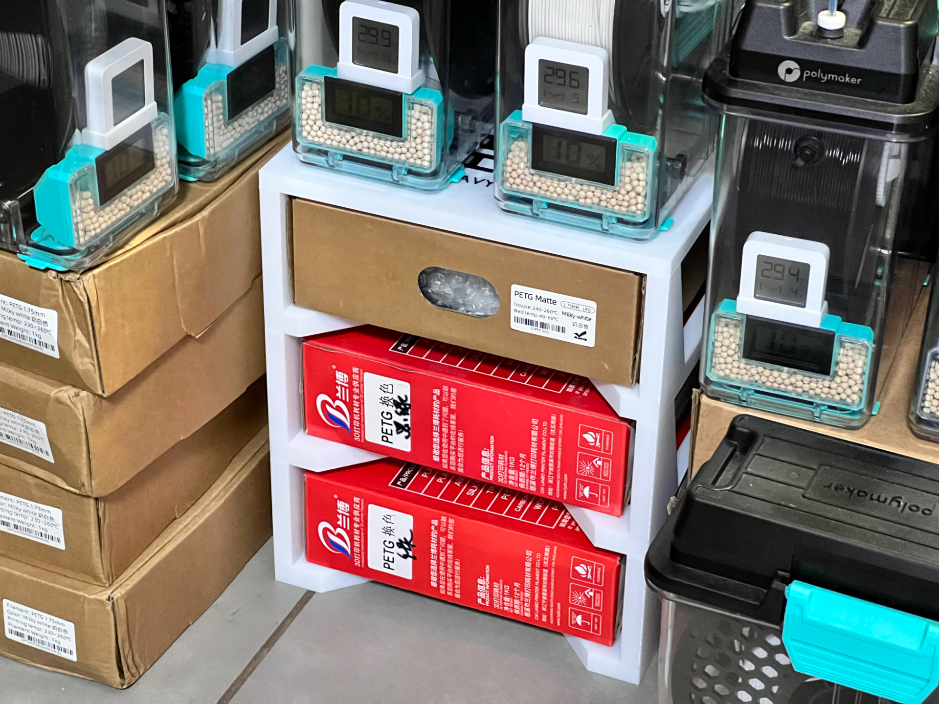 Stackable Filament Storage Rack by 茄汁北塔 MakerWorld: Download Free 3D Models