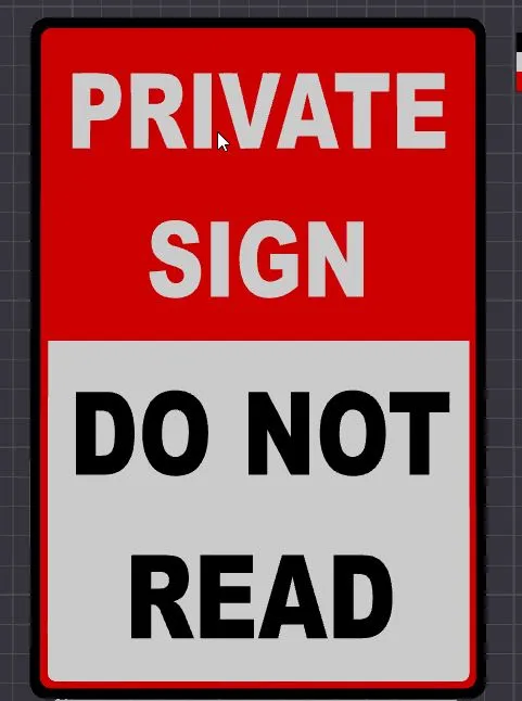 Private sign by 3Dunspol - MakerWorld