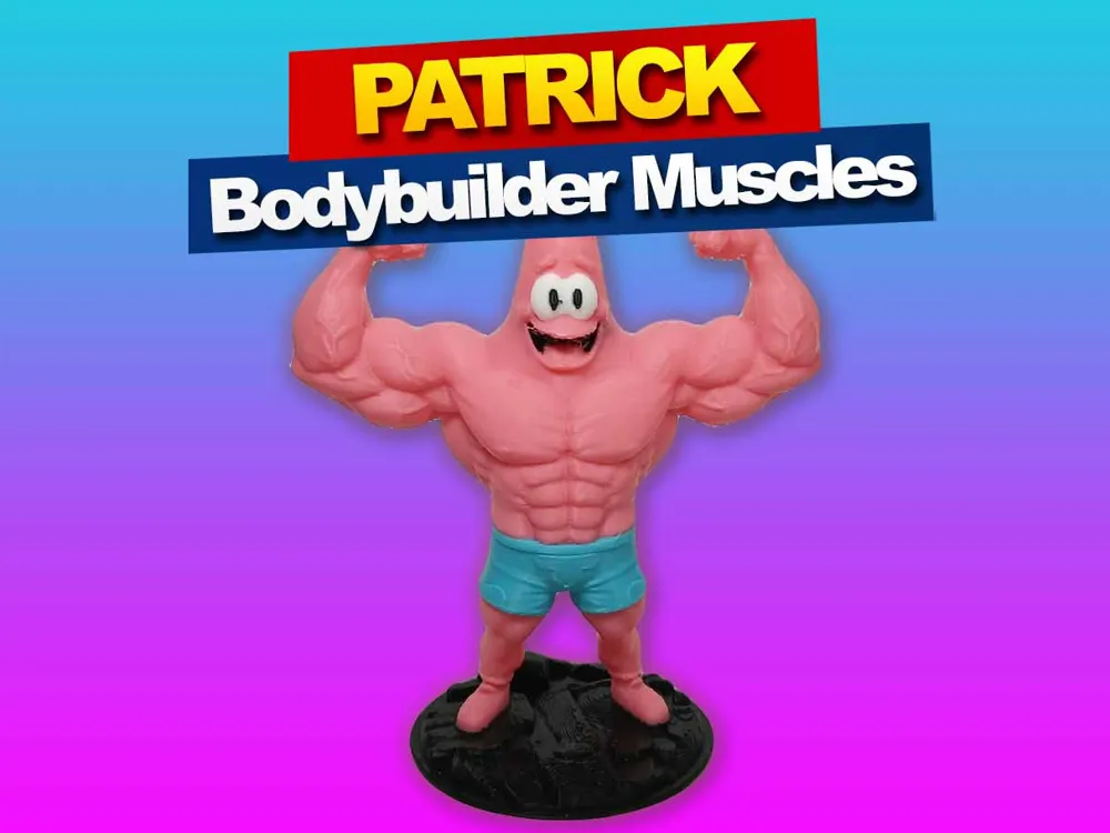 Muscular Patrick Spongebob-Inspired Cartoon - Free 3D Print Model ...
