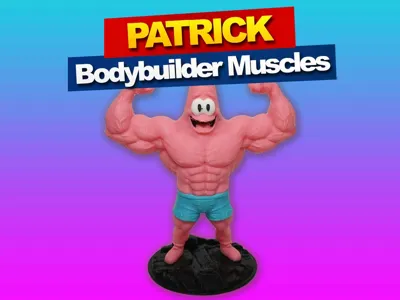 Muscular Patrick Spongebob-Inspired Cartoon - Free 3D Print Model ...