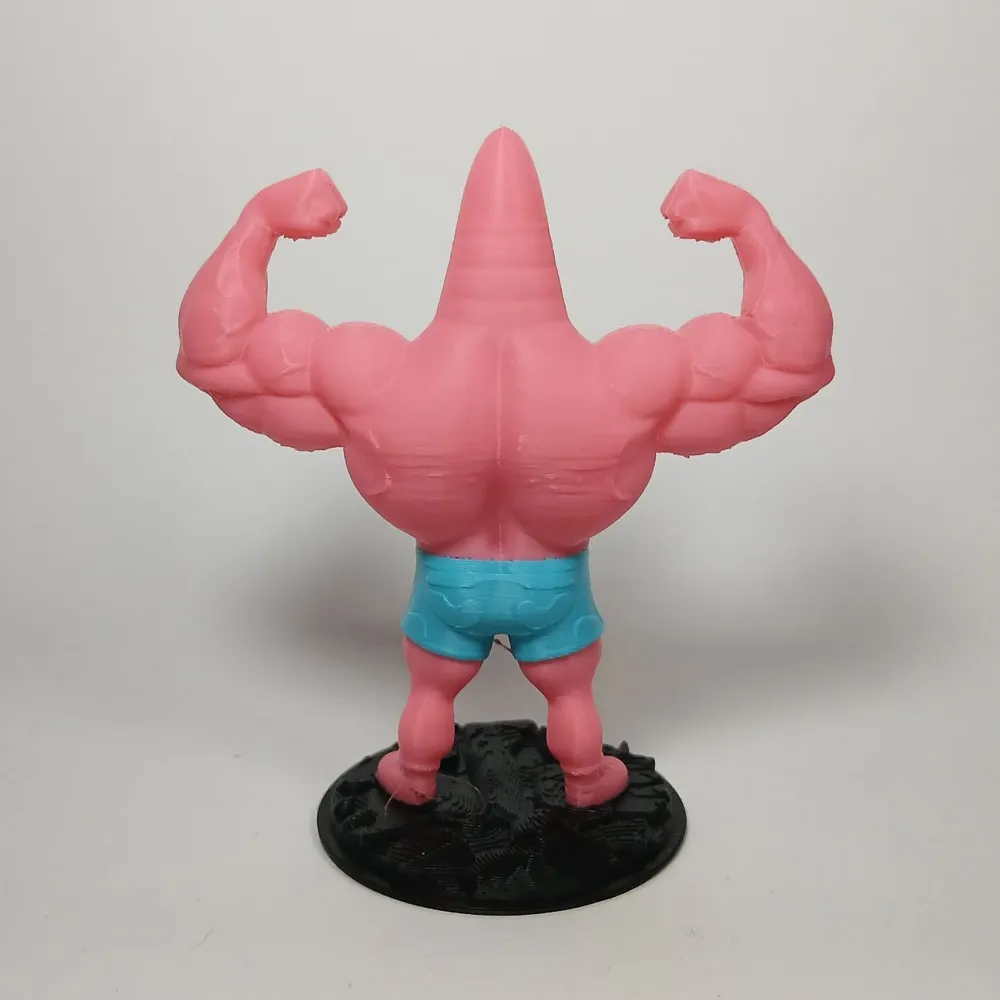 Muscular Patrick Spongebob-Inspired Cartoon - Free 3D Print Model ...