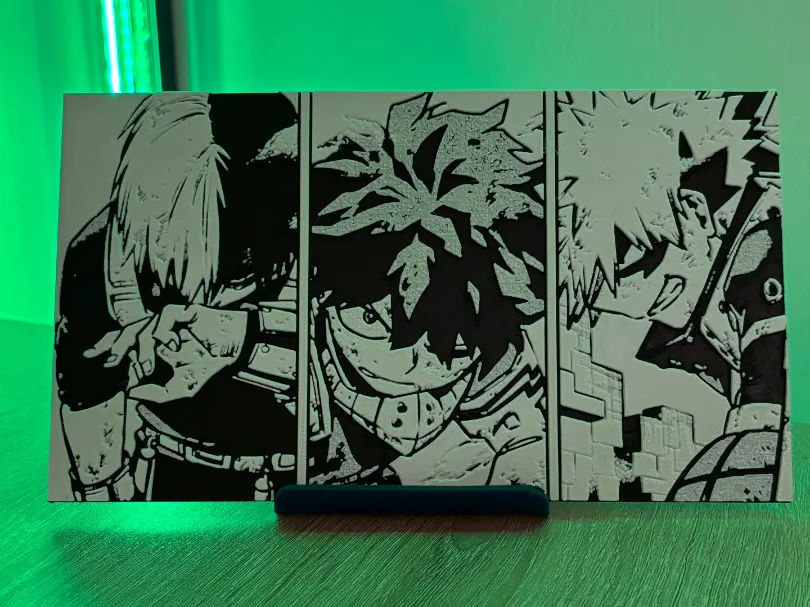 My hero academia - manga panel - Free 3D Print Model - MakerWorld
